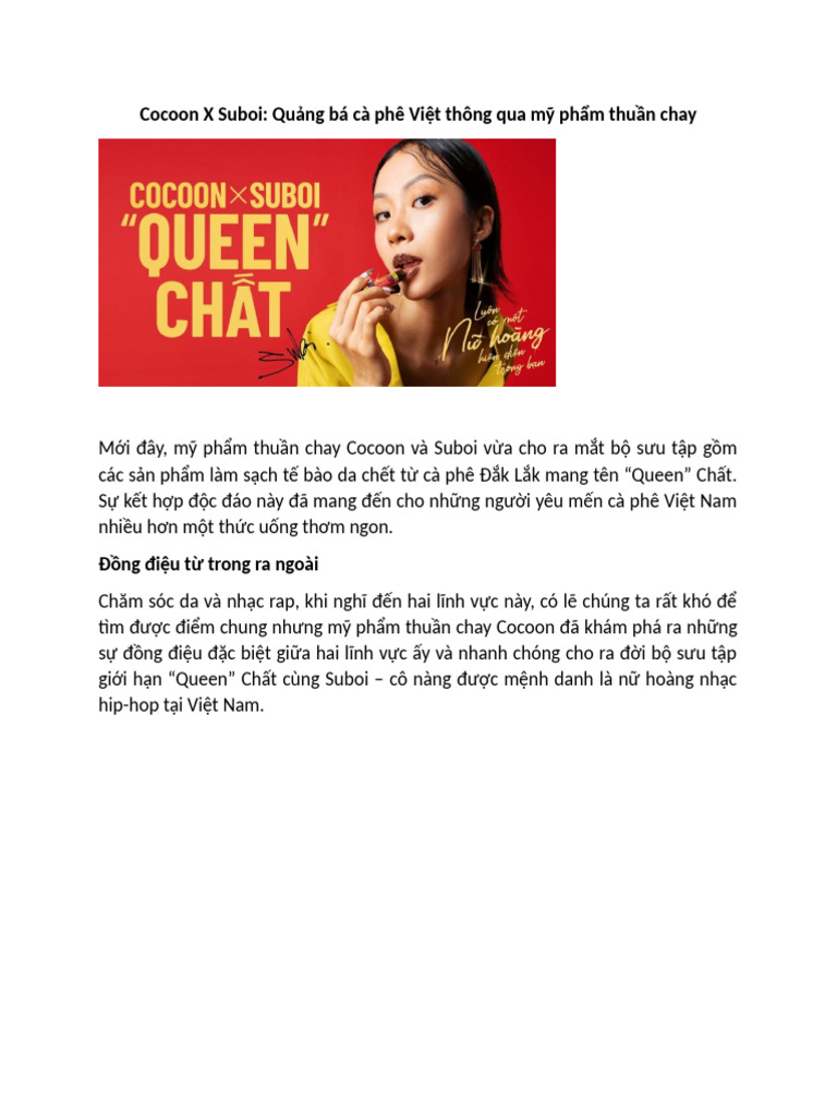 Cocoon X Suboi | PDF