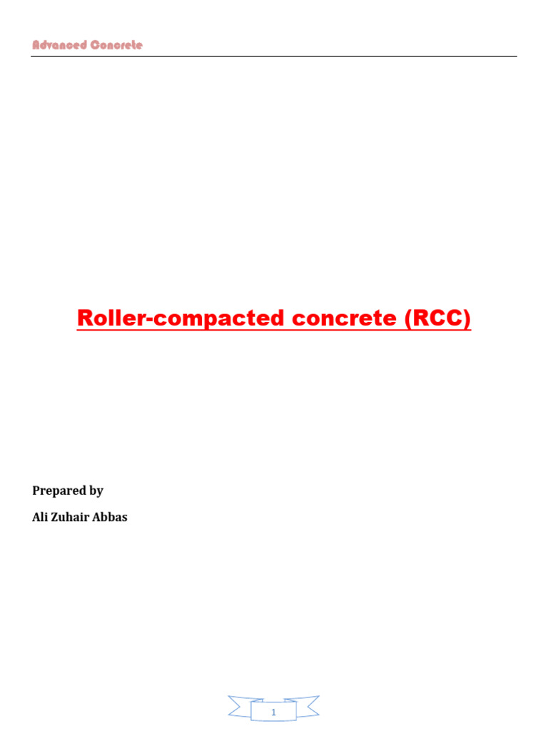 roller compacted concrete | PDF | Concrete | Cement
