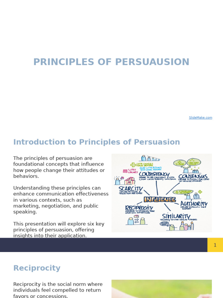 Principles of Persuausion | PDF | Persuasion | Social Psychology