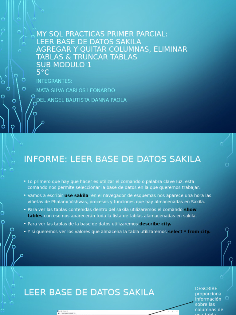 Copia de Practicas My SQL Primer Parcial (1) | PDF | SQL | Informática