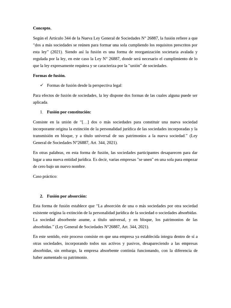 FUSIÓN Concepto y Formas | PDF | Business | Mercado (economía)