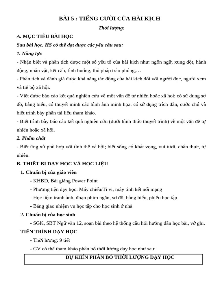 KHBD 12 Bai 5 Tieng Cuoi Cua Hai Kich | PDF