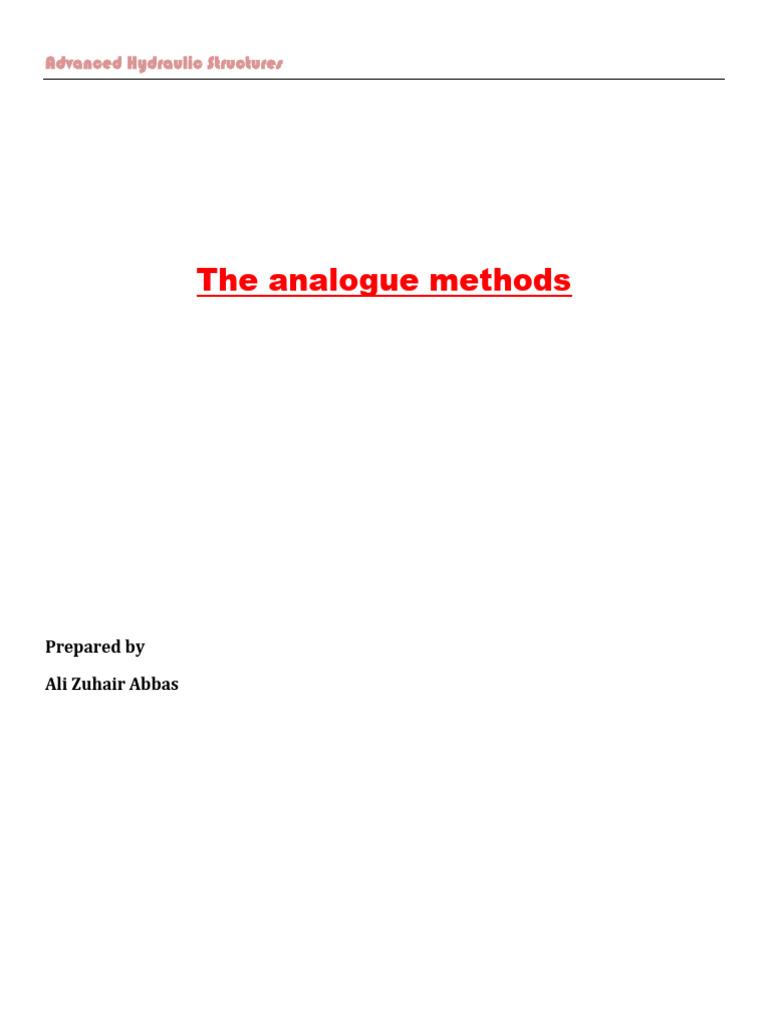 Analogue Method | PDF | System | Analog Signal