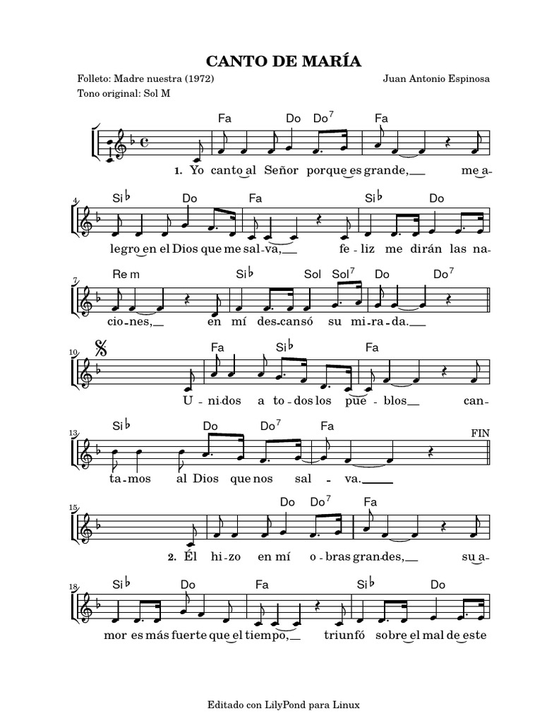 Canto de Maria - Juan Antonio Espinosa | PDF