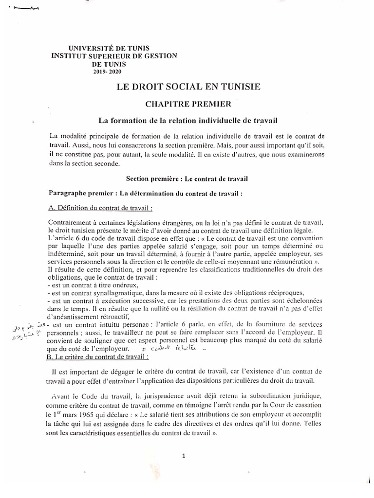 Chap1 Droit Social | PDF