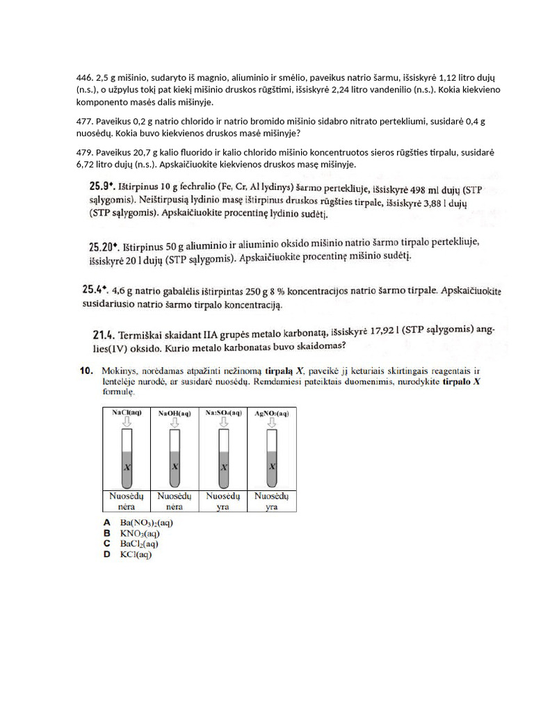 IA, IIA, Aliuminis, Halogenai | PDF