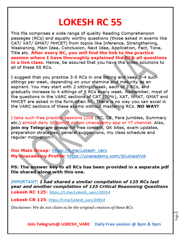 Lokesh RC 55 | PDF | Hormone | Ragtime