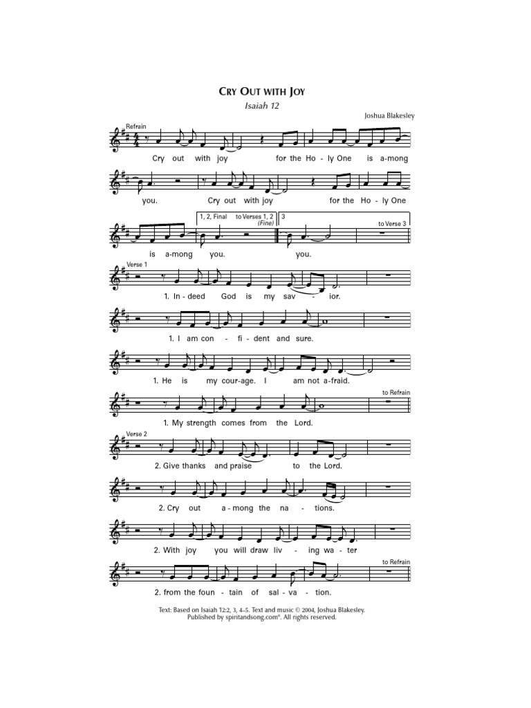 Cry Out With JoyYou Will Draw Water 58453 | PDF