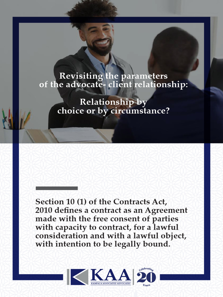 KAA Revisiting The Parameters of The Advocate Client Relationship ...