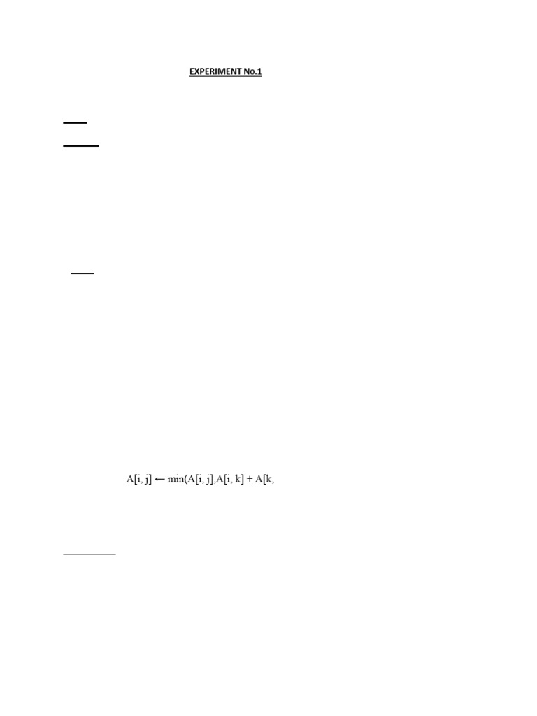 EXPERIMENT NO.1 | PDF | Computational Complexity Theory | Applied Mathematics