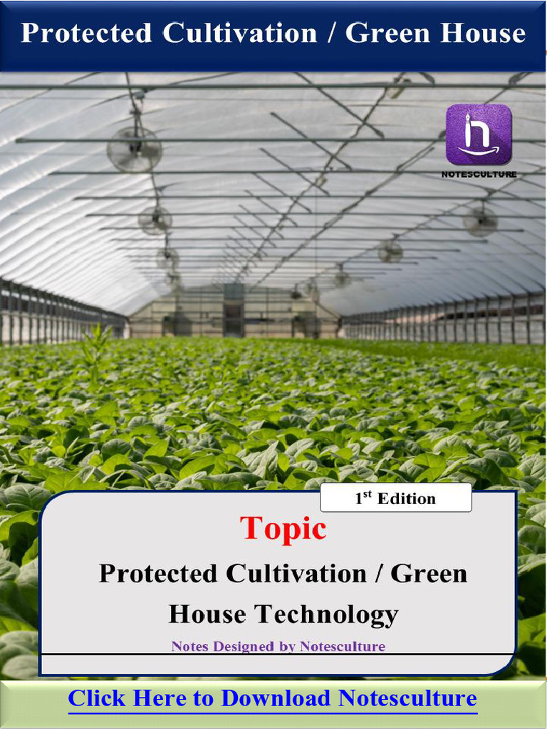 Protected Cultivation & Green House Technology | PDF