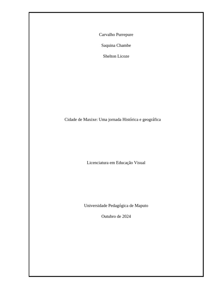 Cidade de Maxixe Uma Jornada Histórica e Geográfica | PDF | Economia ...