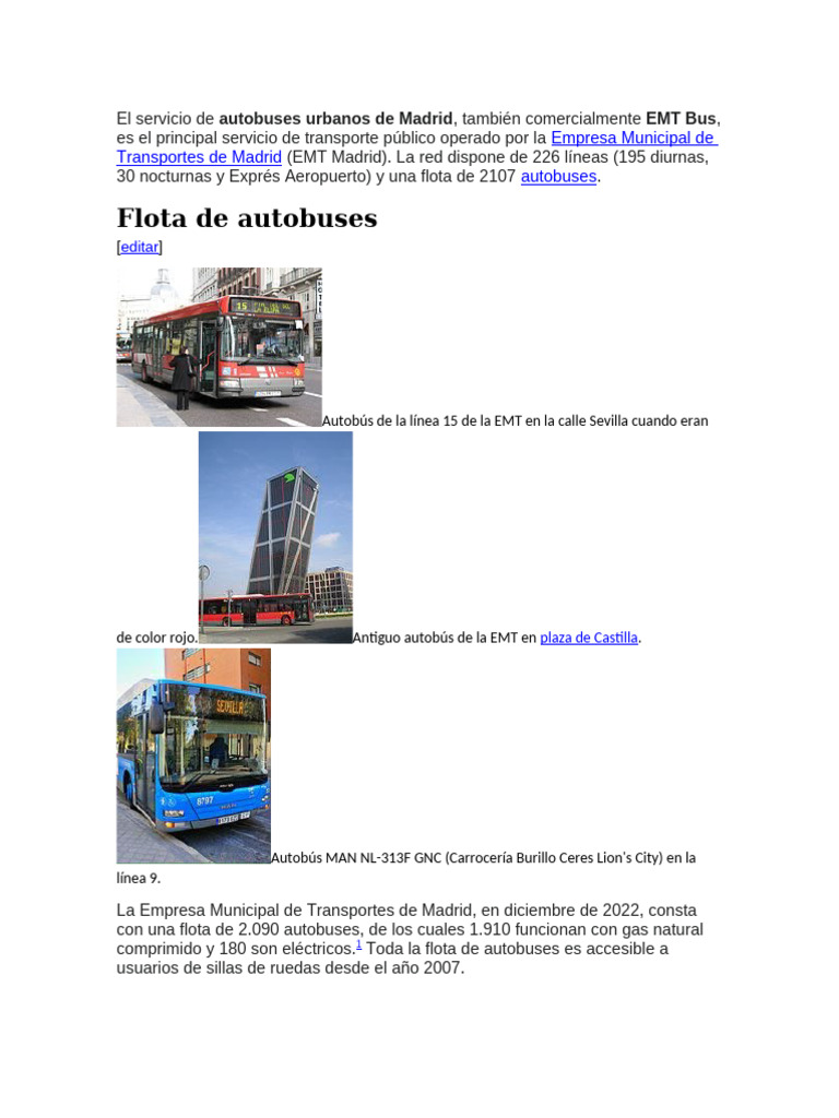 Hisotria de los autobuses de Madrid | PDF | Autobús | Madrid