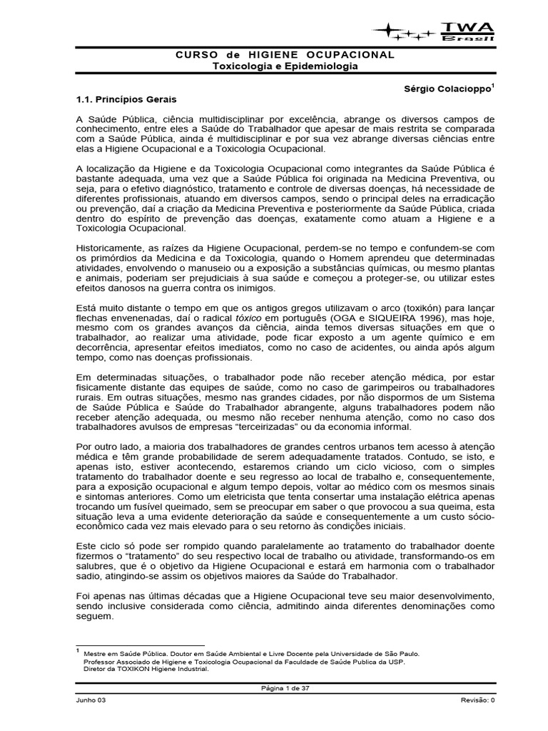 6.9 Texto Complementar - COLACIOPPO | PDF | Epidemiologia | Química