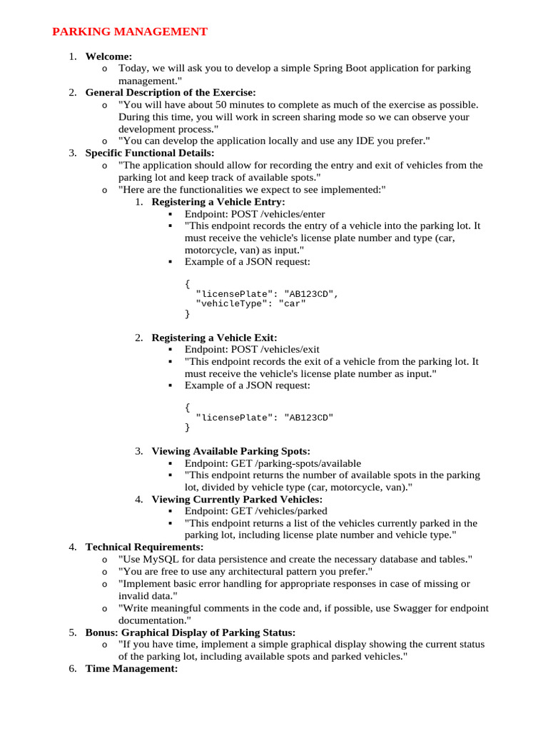 parking_exercise 1 | PDF | Parking | Computer Engineering