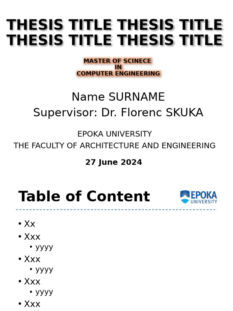 MSC Thesis Presentation | PDF
