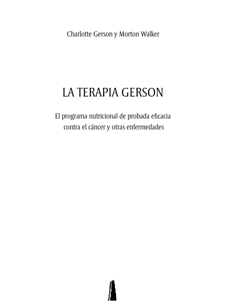 Terapia Gerson: Nutrición Anticáncer | PDF | Cáncer | Sodio
