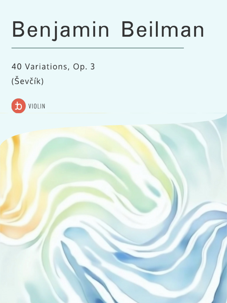otakar_sevcik_-_40_variations_op.3_-_benjamin_beilman_-_tonebase_violin_workbook | PDF | Violin ...