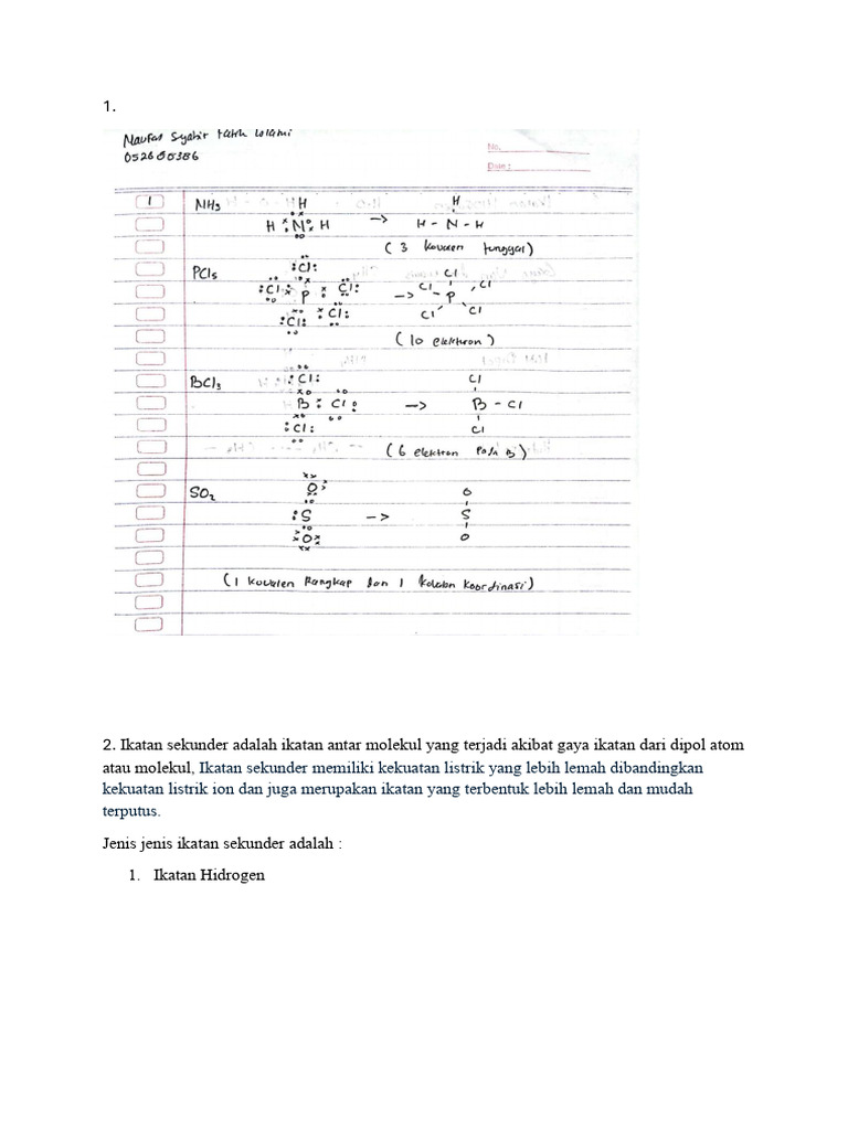 Saya Sedang Berbagi 'NAUFAL SYAHIR FATIH ISLAMI - 052688386 - TUGAS2 KIMIA' Dengan Anda | PDF
