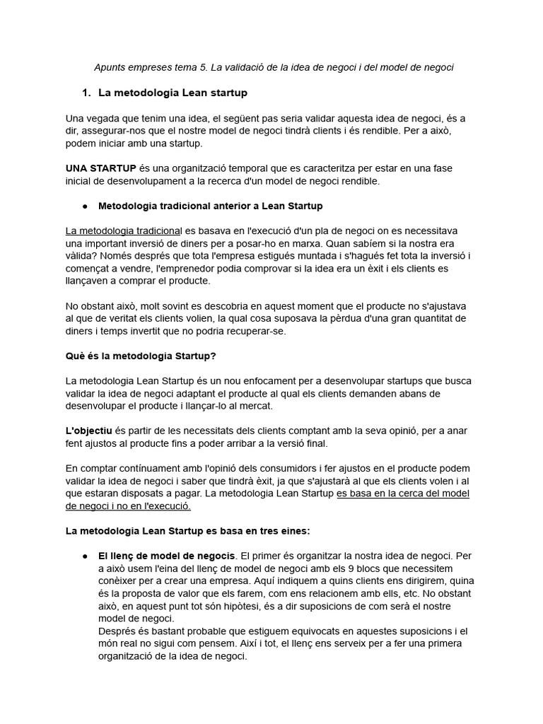 Apunts Empreses Tema 5 | PDF