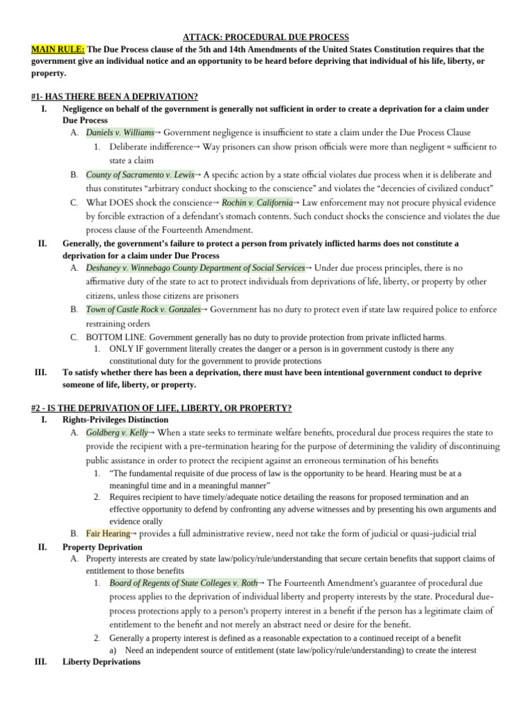 ATTACK_ PROCEDURAL DUE PROCESS | PDF | Due Process Clause | Due Process