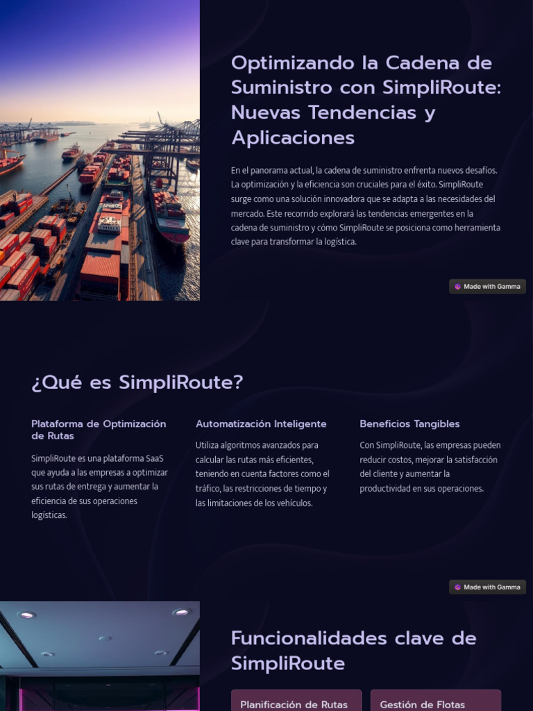 Optimización de Cadenas con SimpliRoute | PDF | Cadena de suministro | Informática