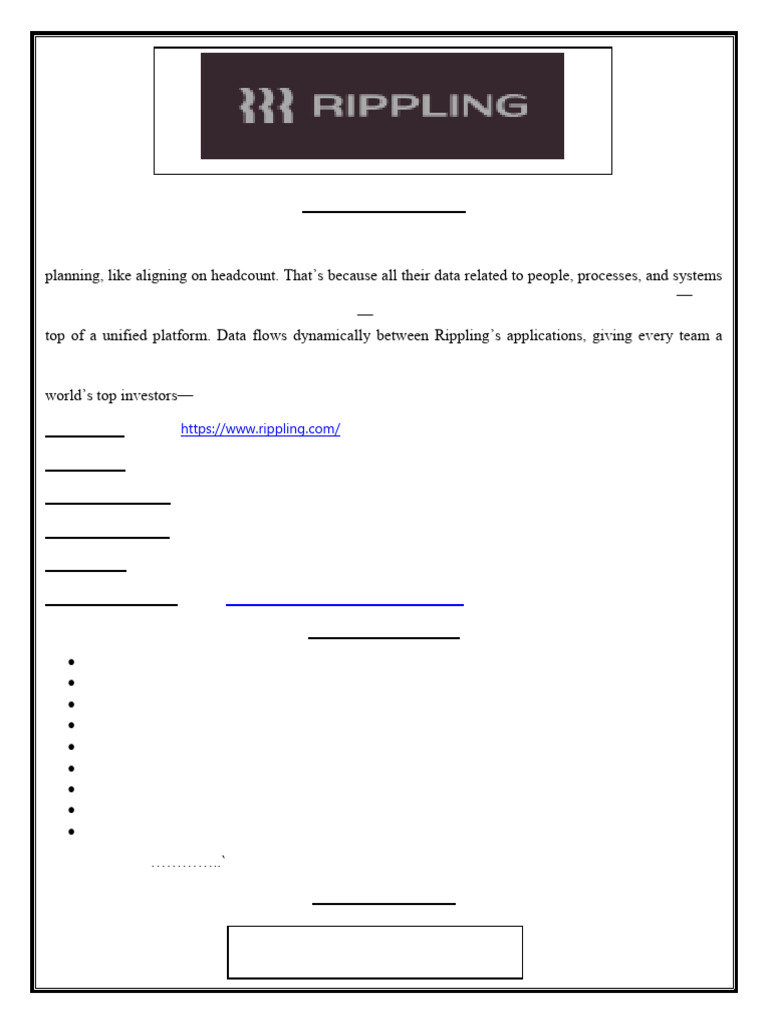 Rippling: Unified Workforce Management System | PDF