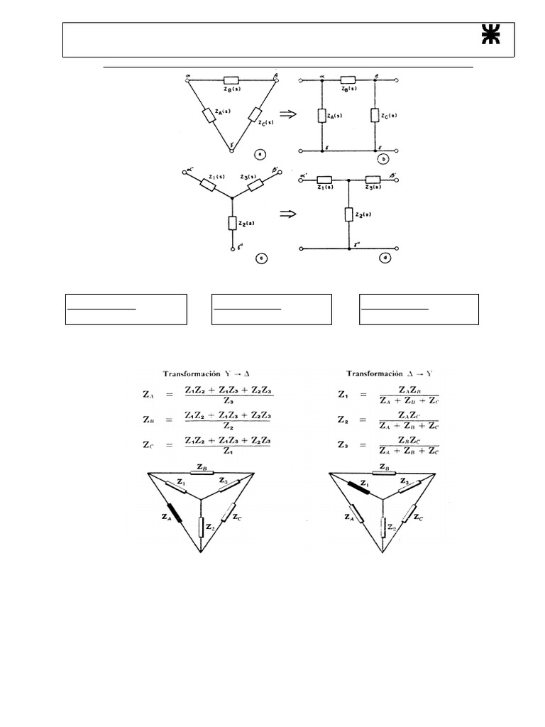 Transformación Estrella-Triángulo Circuitos | PDF
