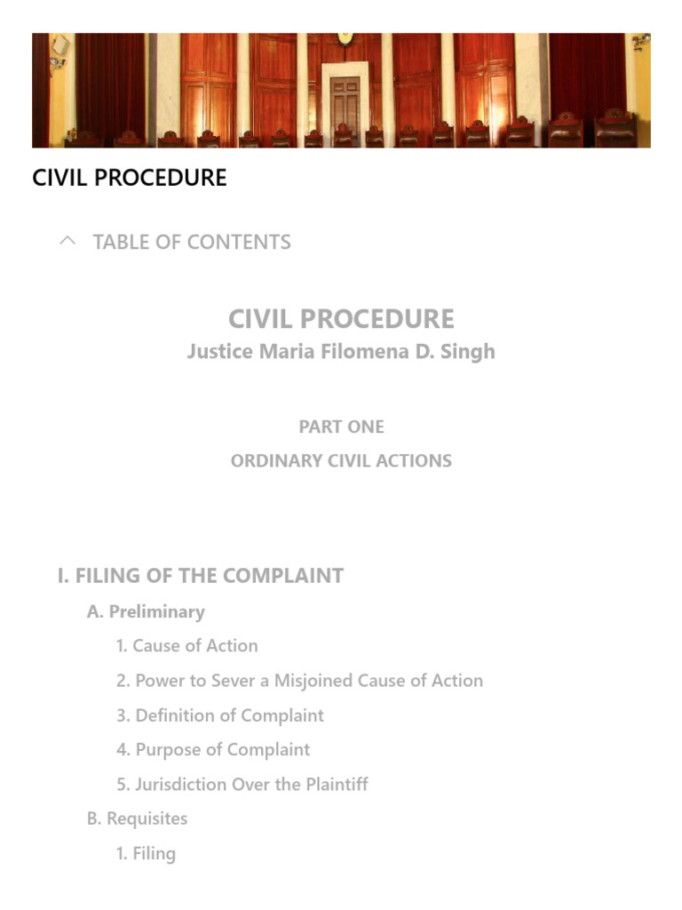 CivPro BenchBook | PDF | Complaint | In Rem Jurisdiction