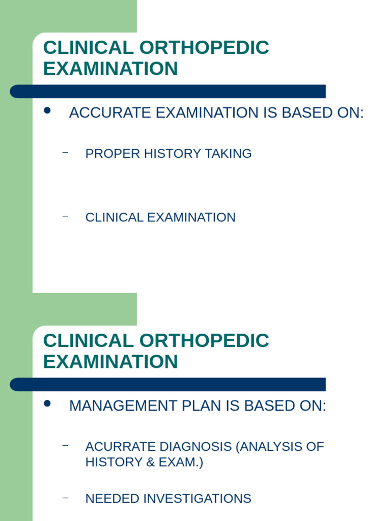 Clinical Orthopedic Examination | PDF | Pelvis | Foot