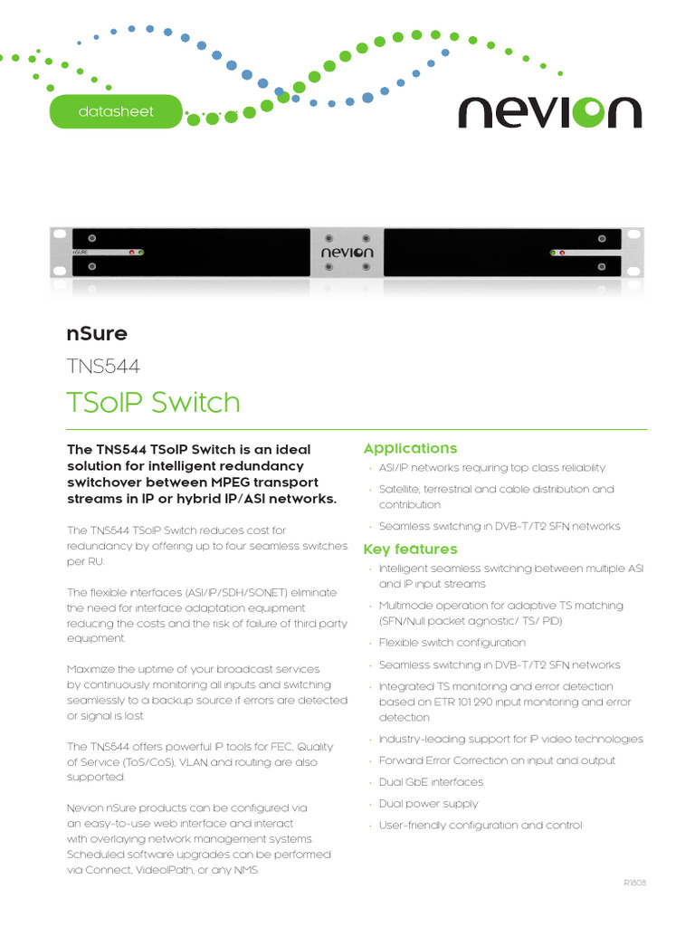 TNS_data_sheet | PDF | Ethernet | Internet Protocols