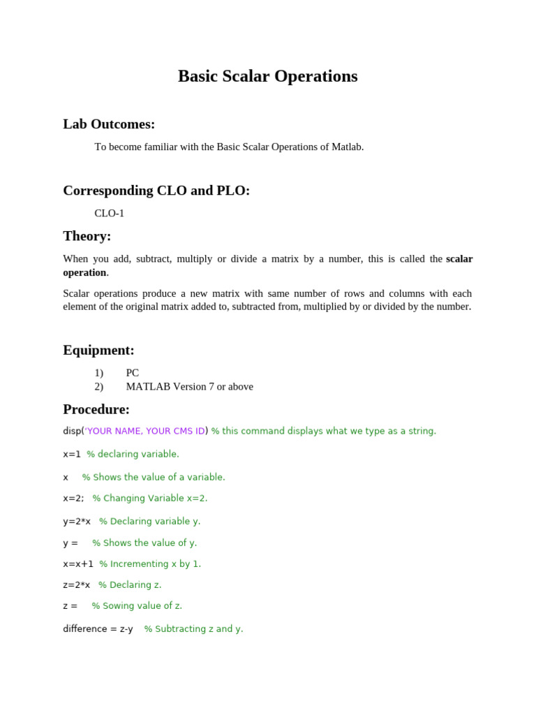 Lab No. 2 Math | PDF