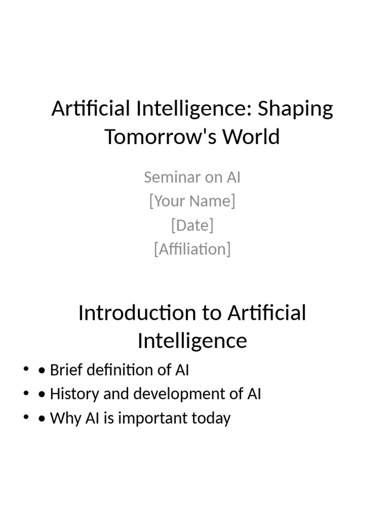 Artificial_Intelligence_Seminar_Presentation | PDF