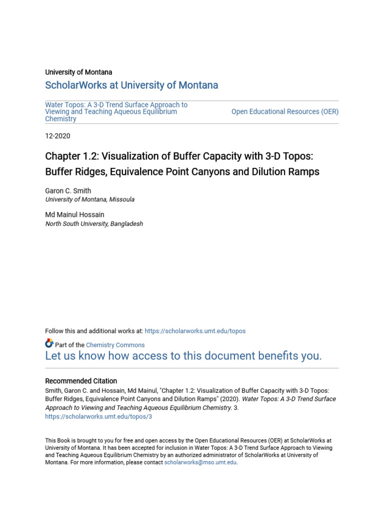 3-D Visualization of Buffer Capacity | PDF | Acid | Buffer Solution