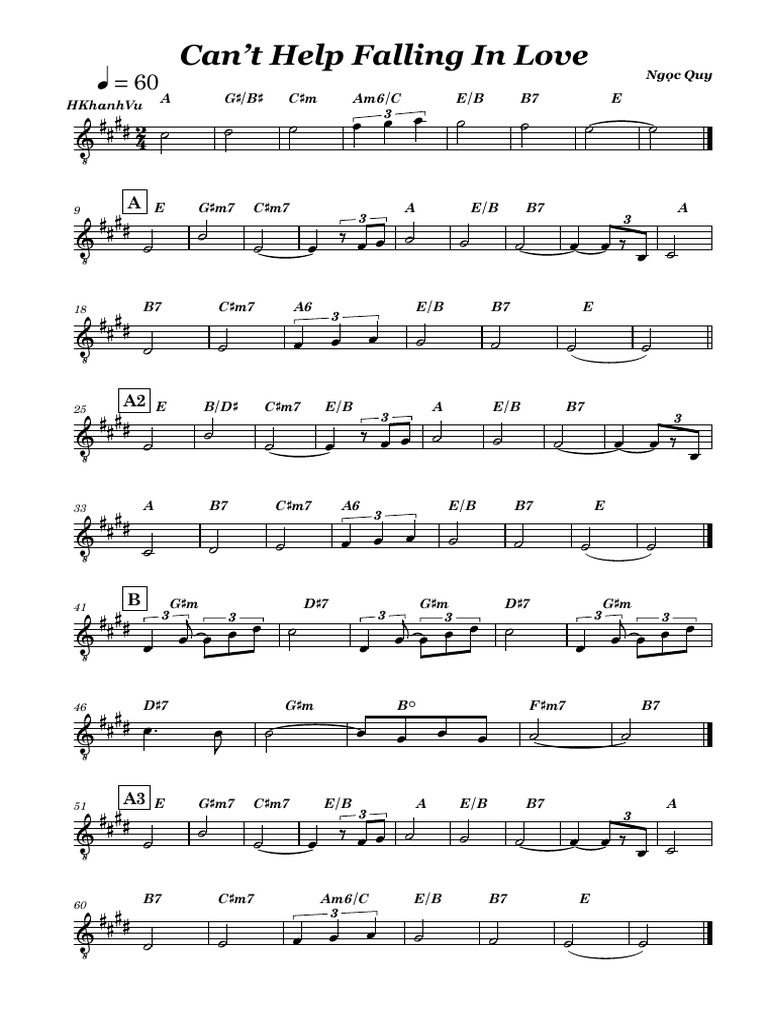 CANT’ HELP FALLING IN LOVE | PDF