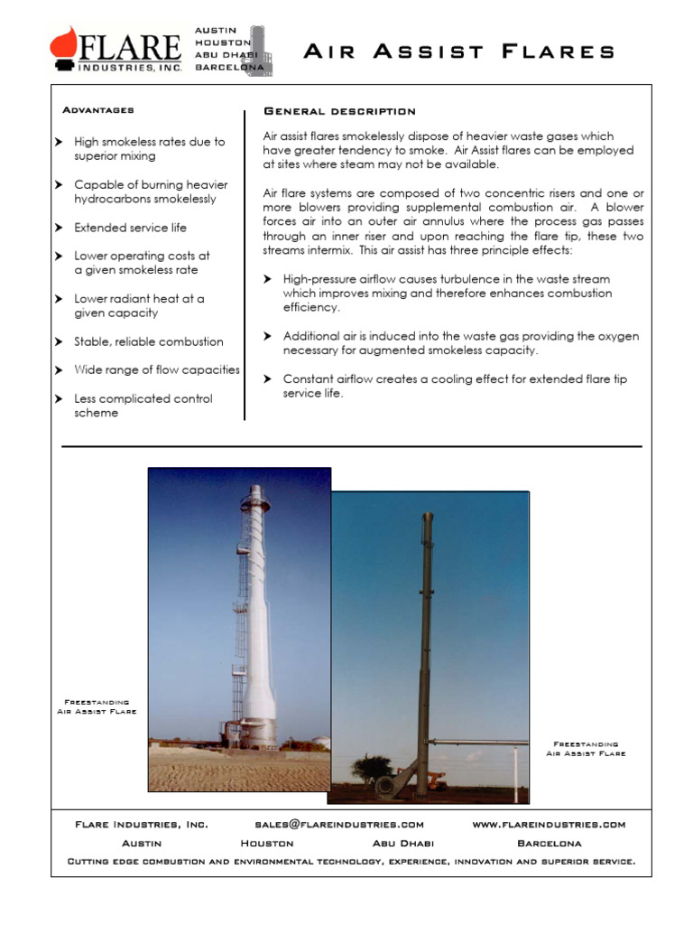 Air Assist Flares 1 | PDF | Combustion | Gases