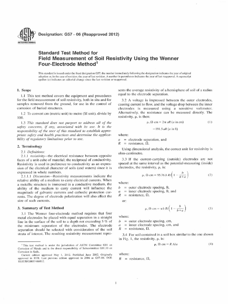 Astm G57-06 (R2012) | PDF