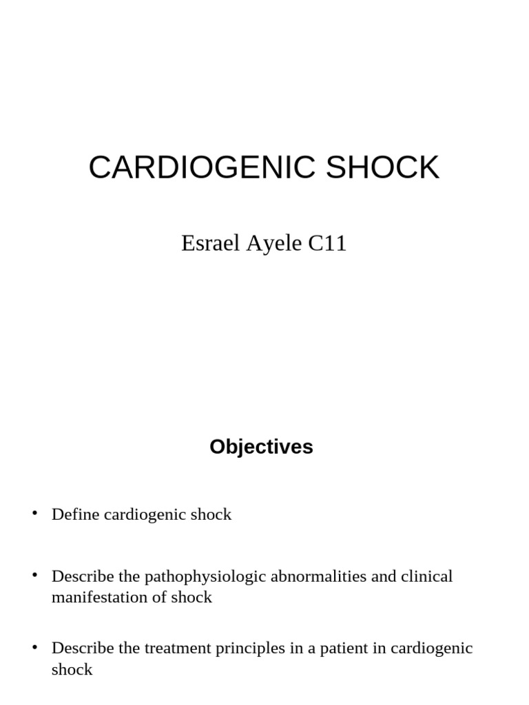 Cardiogenic Shock | PDF | Shock (Circulatory) | Myocardial Infarction