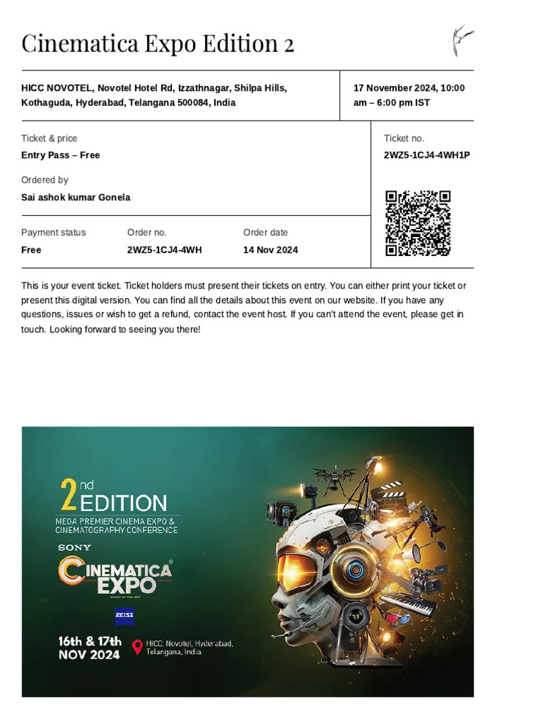 Cinematica Expo 2024: Free Entry Event | PDF