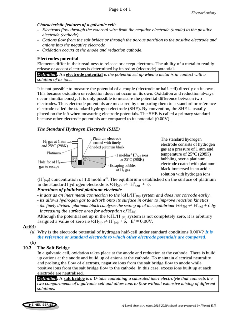 Electrochemistry (CURRENT) - STDT1B | PDF | Anode | Redox