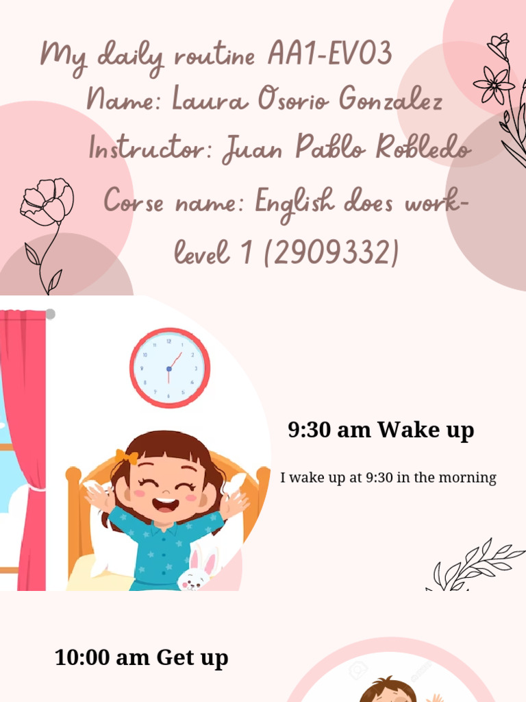 Laura's Daily Routine Breakdown | PDF