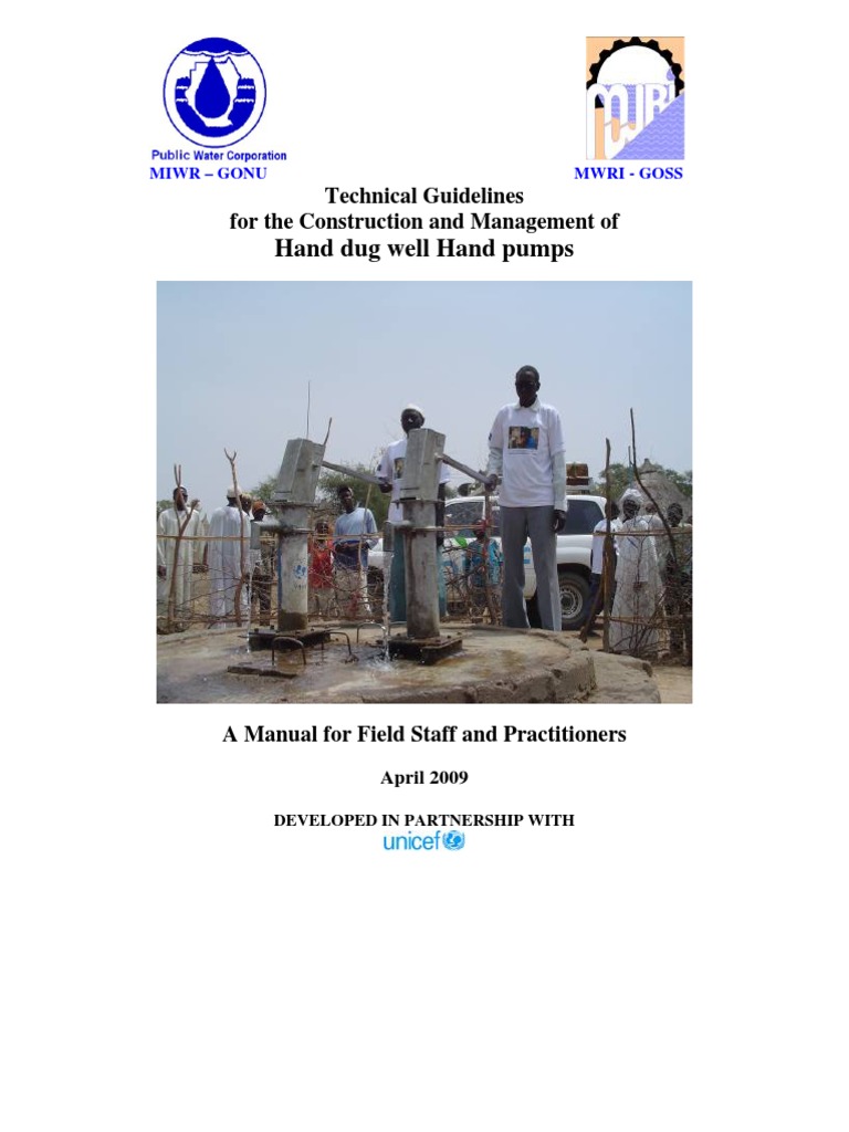 SS+Tech+Guide Hand+Dug+Well+Hand+Pump 0 | PDF | Hydrogeology | Concrete