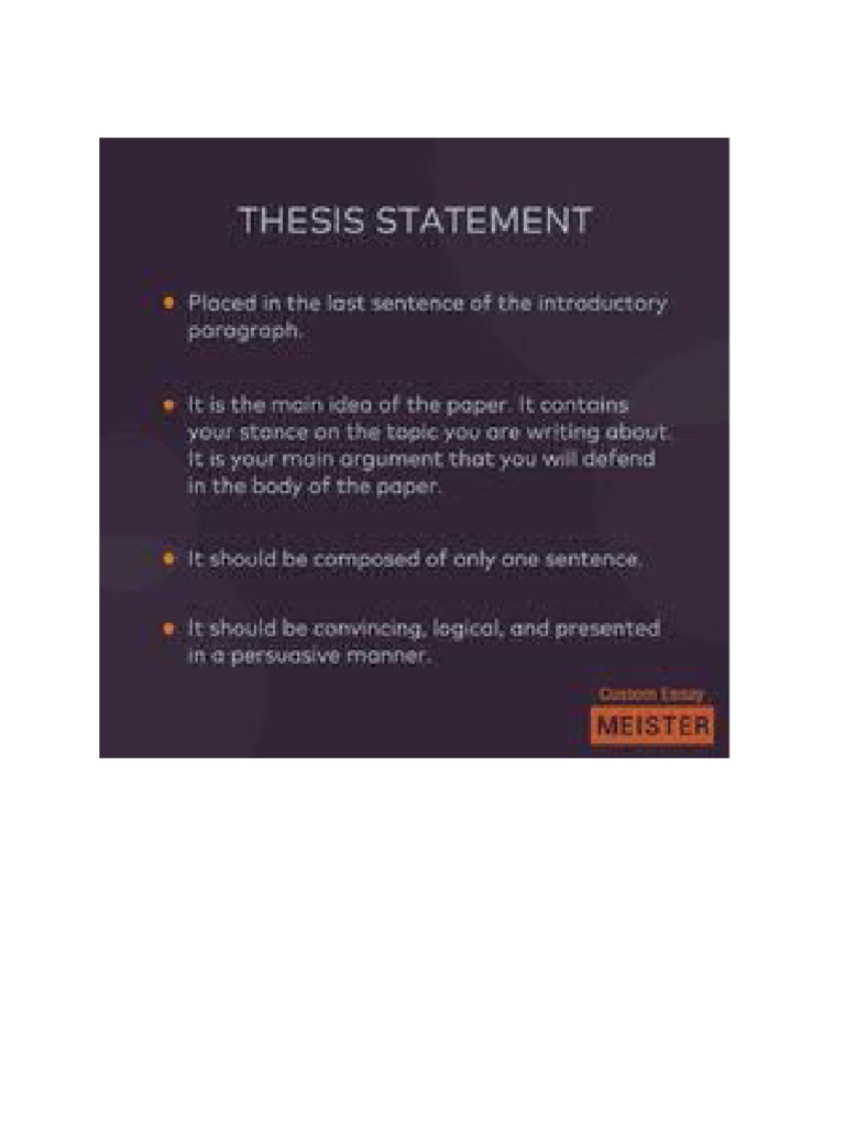 All About Thesis Statement | PDF