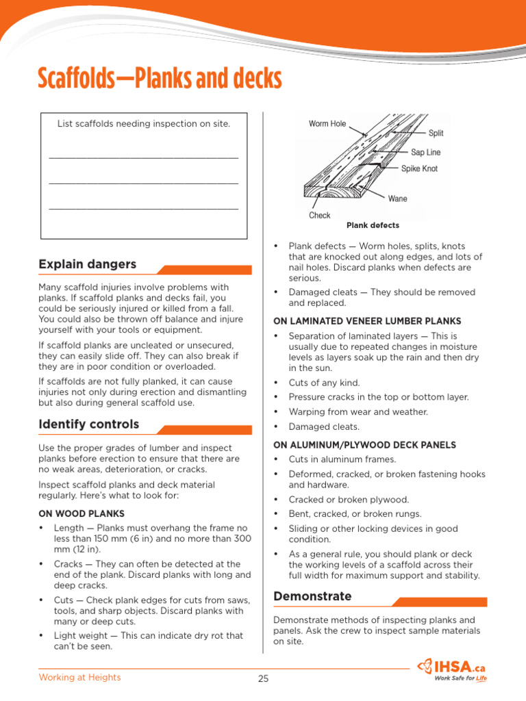 Scaffolds Planks and Decks | PDF | Lumber | Scaffolding