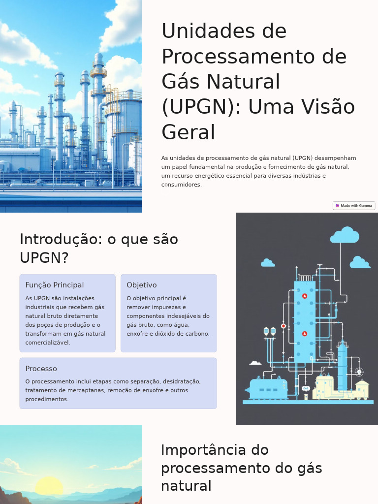 Unidades de Processamento de Gás Natural | PDF | Gás natural | Automação