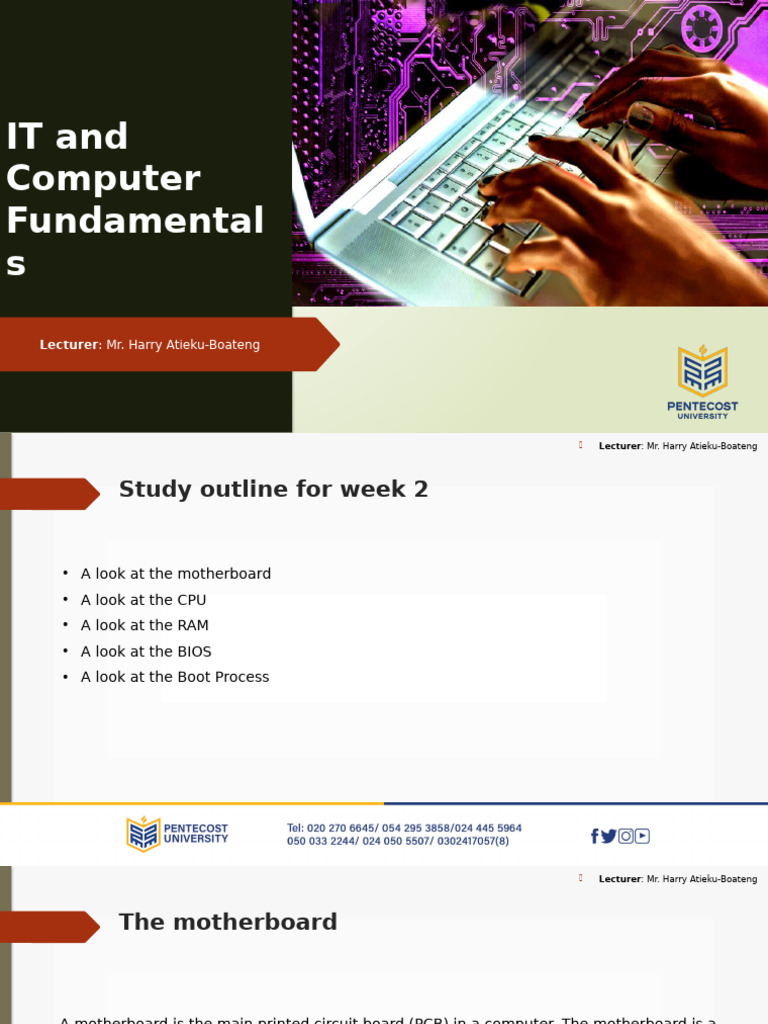 IT and Computer Fundamental - Harry Atieku-Boateng - Week 2 | PDF | Central Processing Unit ...