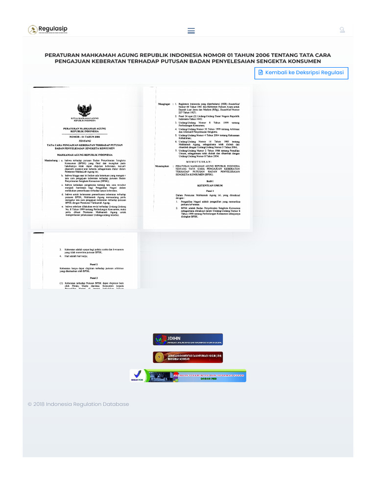 Prosedur Keberatan Putusan BPSK | PDF