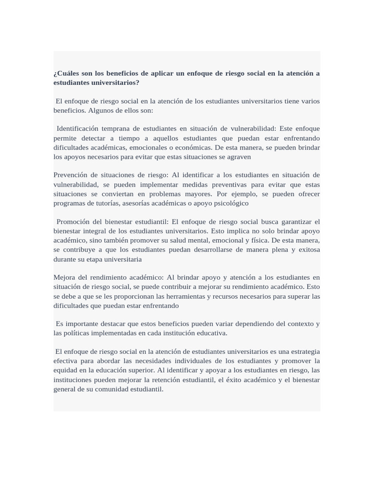 Enfoque de Riesgo 2 | PDF