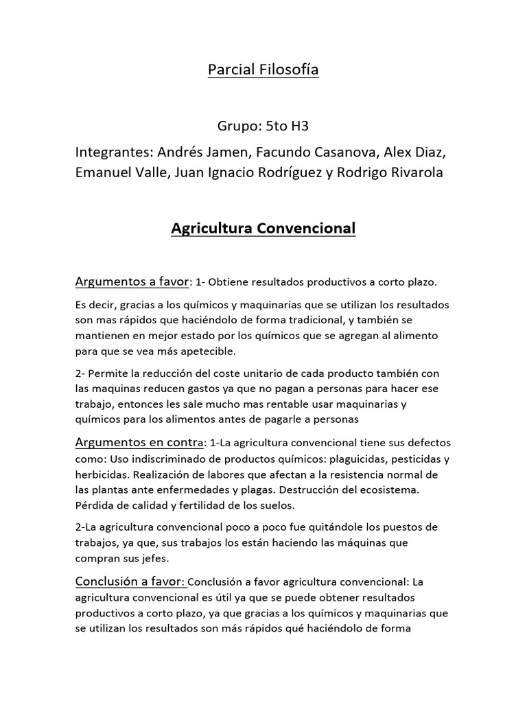 Pros y Contras de Agricultura Convencional y Orgánica | PDF | Agricultura | Agricultura ecológica