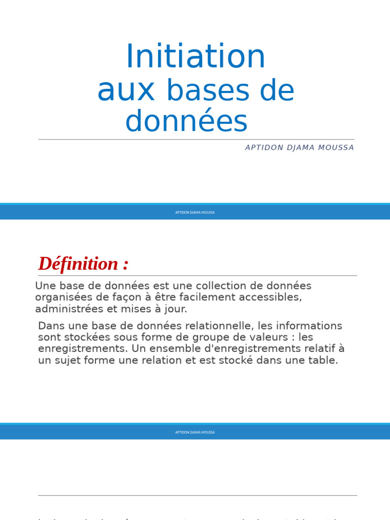 Cours Complet | PDF | SQL | Bases de données